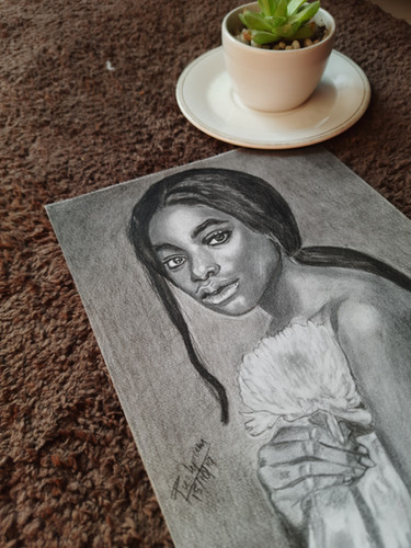 A5 Graphite realistic Full shot portrait | Pixygifts