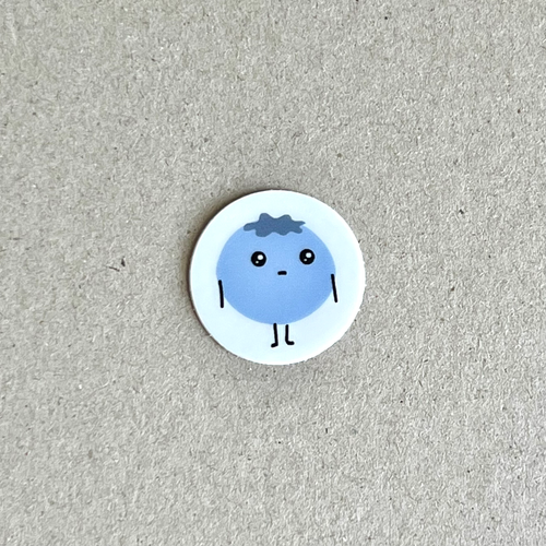 Sad Blueberry Sticker | Lauren Jenny Art