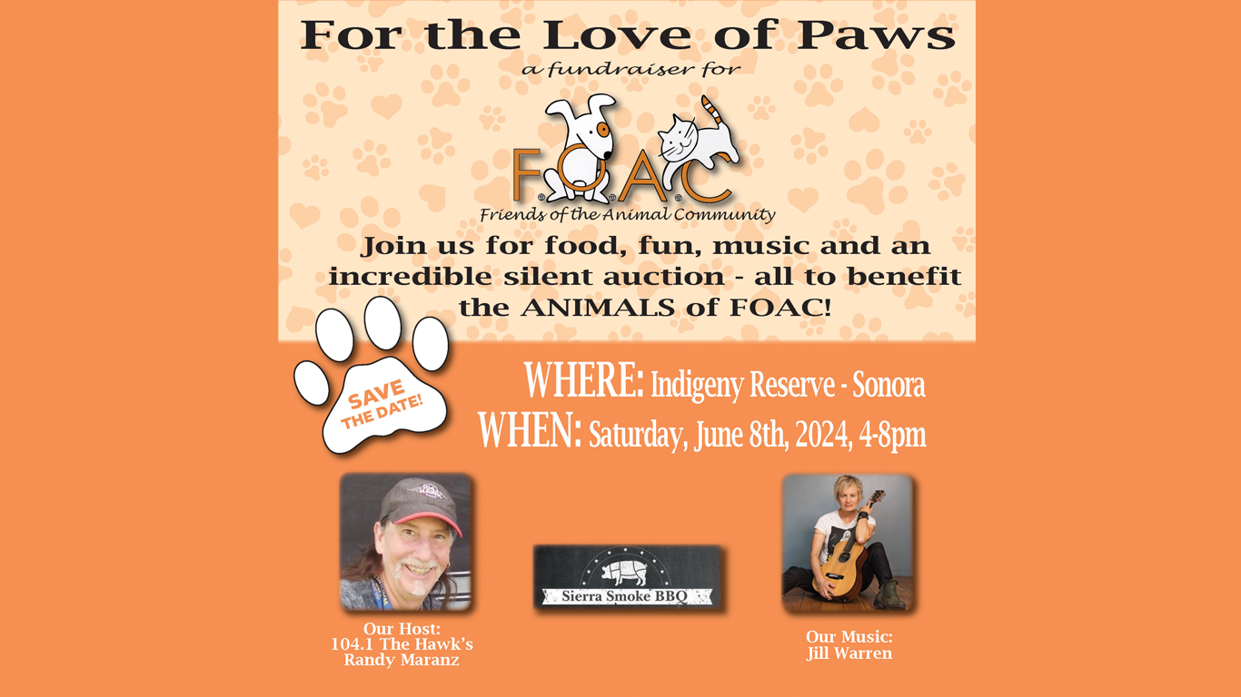 For the love of Paws, a fundraiser for FOAC | Foac