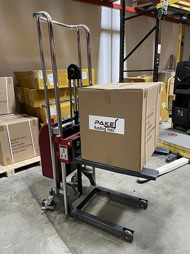 Electric Fork Type Stacker, 880 lbs Capacity 59" Lift Height for Short ...