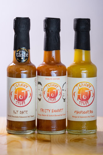 The Johnny HoT Stuff HoT Sauce Triple Bottle Gift Pack – 3 x 150ml ...
