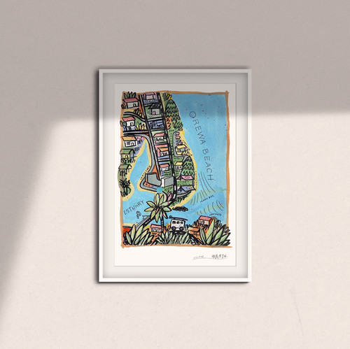 Orewa Map, NZ | Allan Wrath