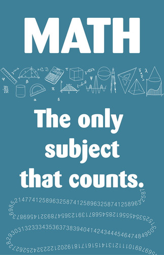 Math only subject that counts | mathposters