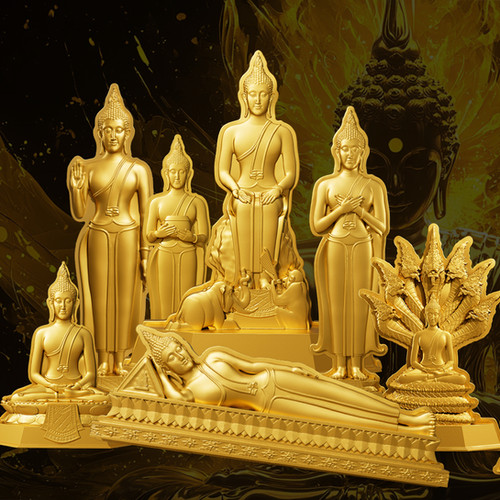 The 7 Buddha Complete Collection 8 x 1oz Silver Coin 5000 Francs CFA ...