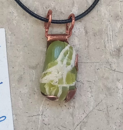 "Veined Yellow-Green Stone, Copper" - Richard Mehringer | Museumoffriends