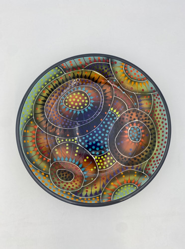 10" Crazy Carved Shallow Bowl | StarKeeper Gallery