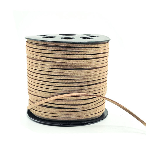 Faux Suede Cord - Flat Vegan Leather Cord for Jewelry Making 100 Yards ...