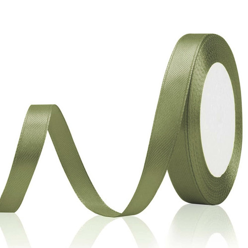 Olive Satin Ribbon 1/2"inch Wide 25Yards Each Roll for DIY Crafts ...