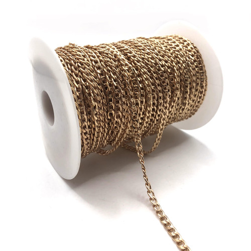 Stainless Metal Golden Color Chain 5mm for Crafts and Jewellery Making ...