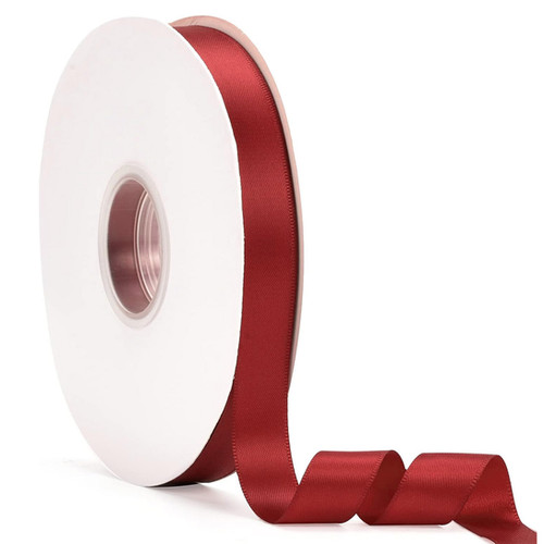 Maroon High Quality 100 Yards 1/2"inch Wide Double Faced Satin Ribbon ...