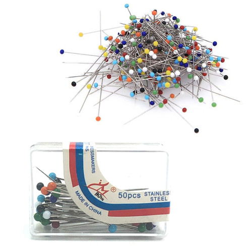 5 Boxes Sewing Pins for Fabric Multicolored Head Straight Pins for ...