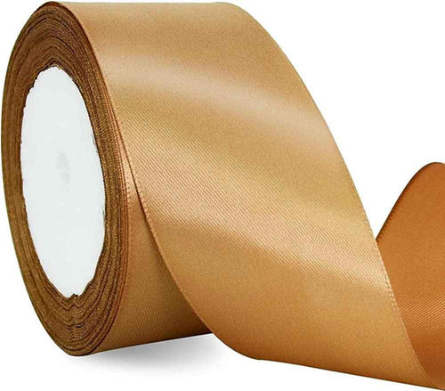 Bright Gold Color Satin Ribbon 2"inch Wide 25Yards Each Roll for DIY ...