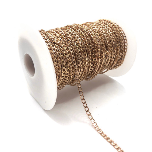 Stainless Metal Golden Color Chain 4mm for Crafts and Jewellery Making ...