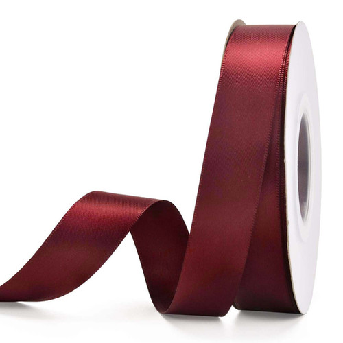 Maroon Double Faced Satin Ribbon 100Yards 1"inch Wide Perfect for Gift ...