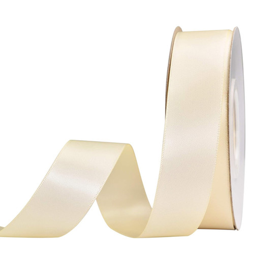 Cream High Quality 100 Yards 1.5"inch Wide Double Faced Satin Ribbon ...
