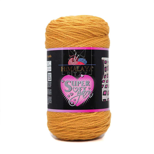 Mustard Himalaya Super Soft Yarn, 100% Acrylic Each Skein 200 Grams 359 ...