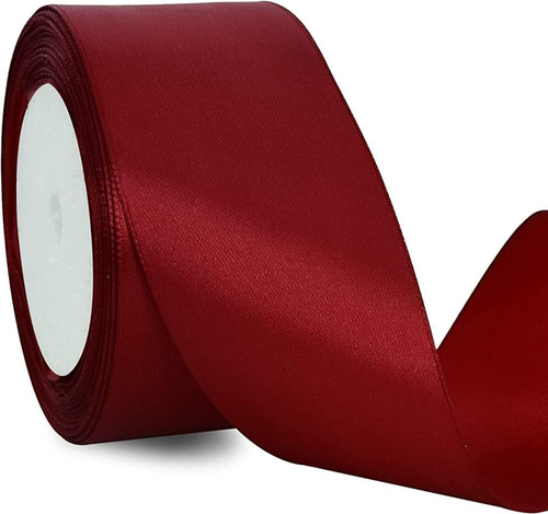 Maroon Color Satin Ribbon 2"inch Wide 25Yards Each Roll for DIY ...