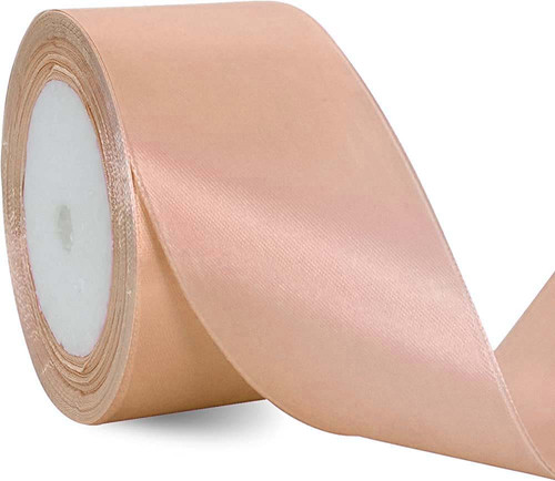Peach Color Satin Ribbon 2"inch Wide 25Yards Each Roll for DIY ...