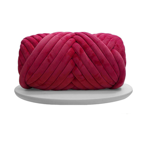 Maroon Color Chunky Yarn 1KG Soft Fleece Yarn 40Yards In Length for DIY ...