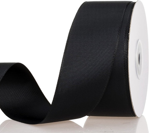 D5 Grosgrain Black Ribbon 2" Inches 100Yards for Crafts Gift Wrapping ...