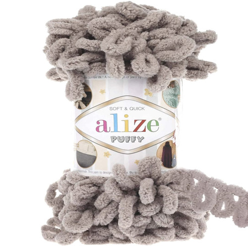 Alize Puffy Stone Color 268 Yarn Soft Micro-polyester Loop Yarn 100grm ...