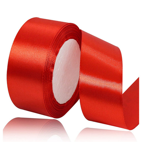 Red Color Satin Ribbon 1.5"inch Wide 25Yards Each Roll for DIY Crafts ...