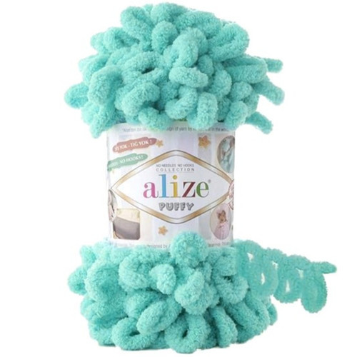 Alize Puffy Light Blue Color 19 Yarn Soft Micro-polyester Loop Yarn ...