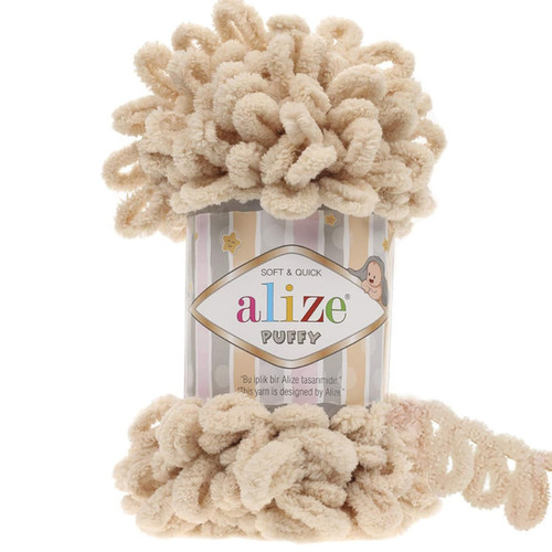 Alize Puffy Honey Color 310 Yarn Soft Micro-polyester Loop Yarn 100grm ...