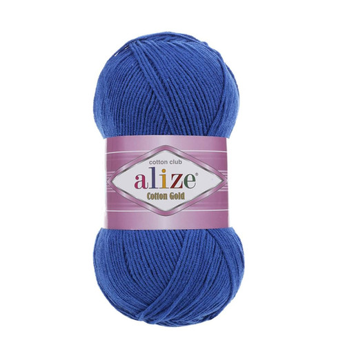 Alize Cotton Gold Yarn Royal Blue Color 141 -100G 330M for Crocheting ...