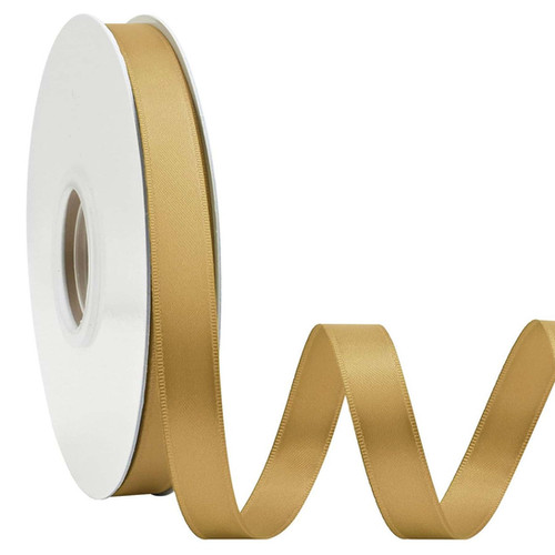 Gold Color High Quality 100 Yards 1/2"inch Wide Double Faced Satin ...