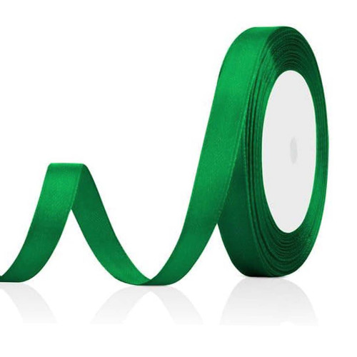 Green Satin Ribbon 1/2"inch Wide 25Yards Each Roll for DIY Crafts ...