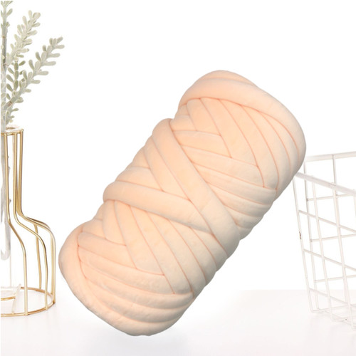 Light Peach Chunky Yarn 1KG Soft Fleece Yarn 40Yards In Length for DIY ...