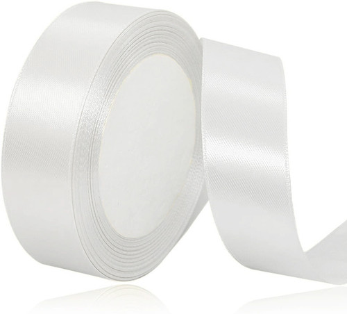 Off-White Satin Ribbon 1"inch Wide 25Yards Each Roll for Craft Gift ...