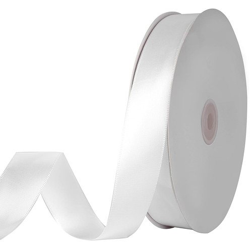 White Double Faced Satin Ribbon 100Yards 1"inch Wide Perfect for Gift ...
