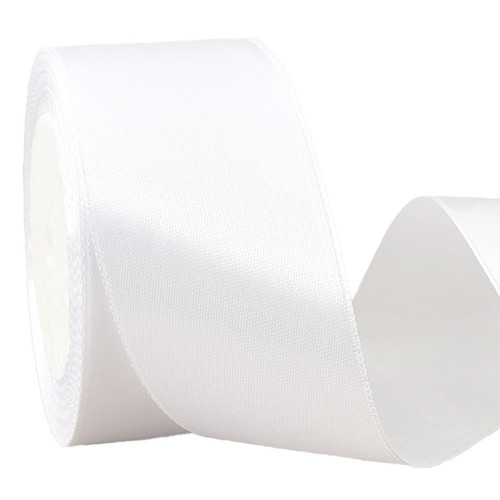 White Color Satin Ribbon 2"inch Wide 25Yards Each Roll for DIY ...