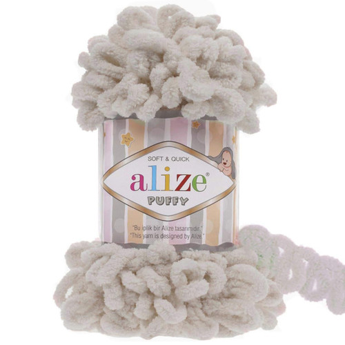 Alize Puffy Bone Color 599 Yarn Soft Micro-polyester Loop Yarn 100grm ...