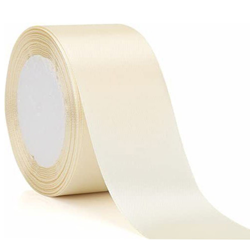 Cream Color Satin Ribbon 2"inch Wide 25Yards Each Roll for DIY ...