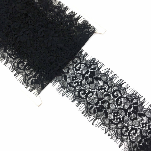 Black French Lace Border Trim 8cm Wide 3Meters Length for DIY Craft ...