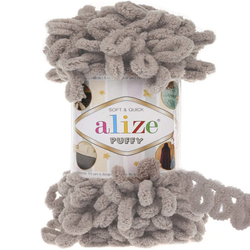 Alize Puffy Beige Color 530 Yarn Soft Micro-polyester Loop Yarn 100grm ...
