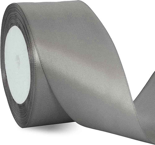Dark Grey Color Satin Ribbon 2"inch Wide 25Yards Each Roll for DIY ...