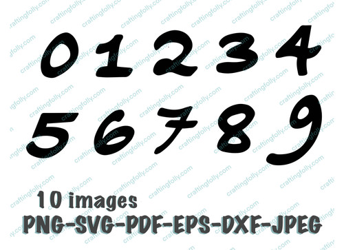 Chiffre, nombre, calligraphie, SVG, PNG… | Crafting Folly