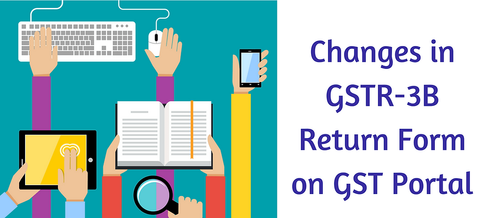 GSTR-3B | New Format : With JSON Export Facility
