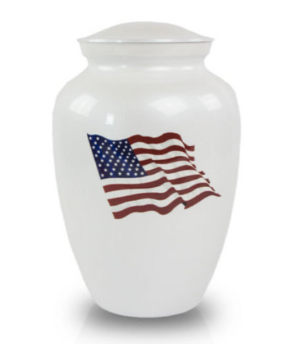 Military American Flag Bronze Cremation Urn | Lasting Impressions Monuments