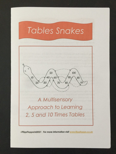 Printed Booklet & Tables Snakes for 2,5,10x tables | The Winchester Tutor