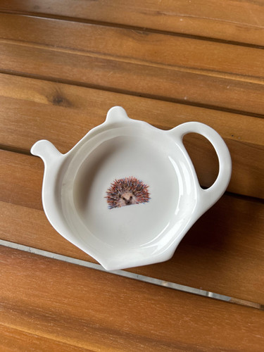 Hedgehog Fine China Tea Bag Tidy | Jane Haigh