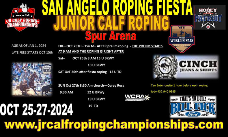 WRP - Current Schedule | Ultimate Calf Roping