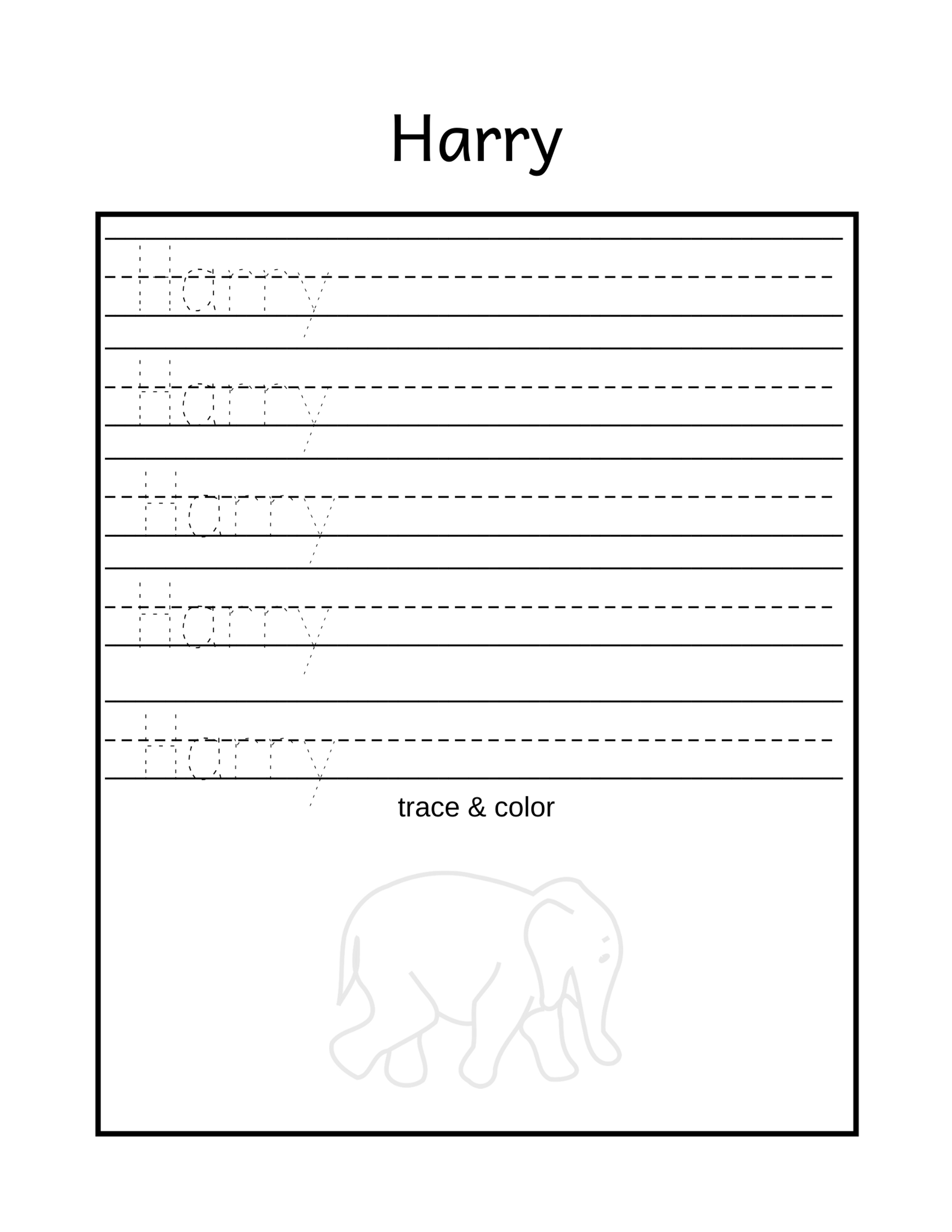 Free Traceable Boy H Names / LifeandHomeschooling
