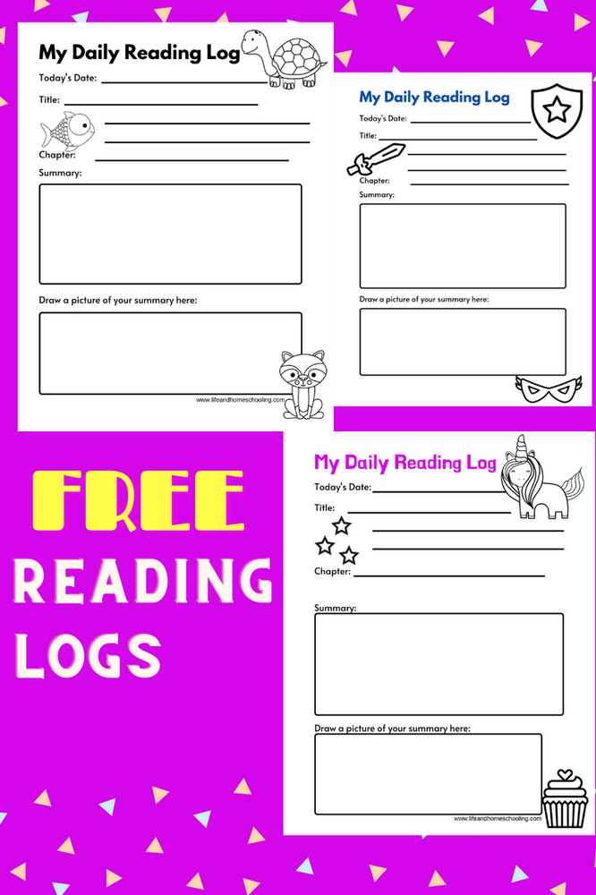 FREE DAILY READING LOGS FOR KIDS
