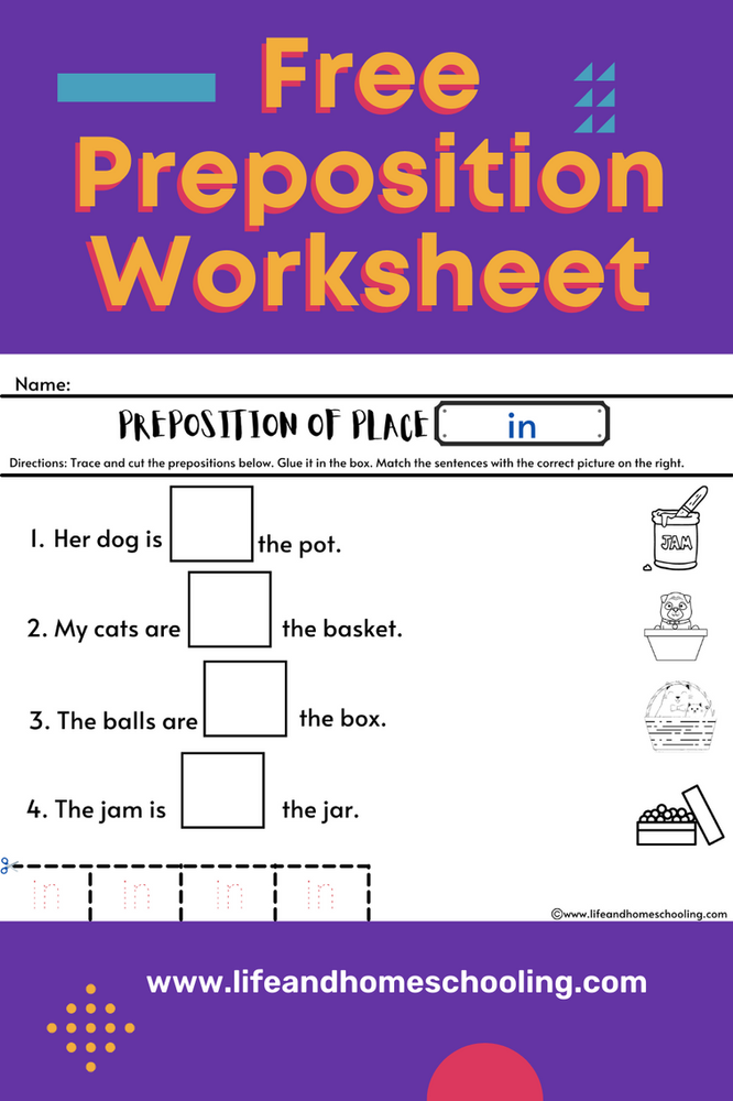 Prepositions Printable Activity Worksheets