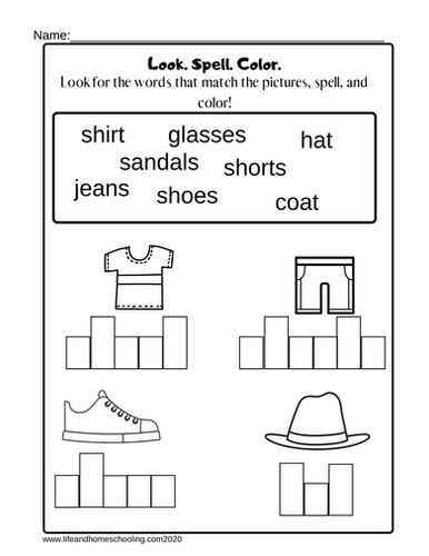 Look. Spell. Color | lifeandhomeschooling